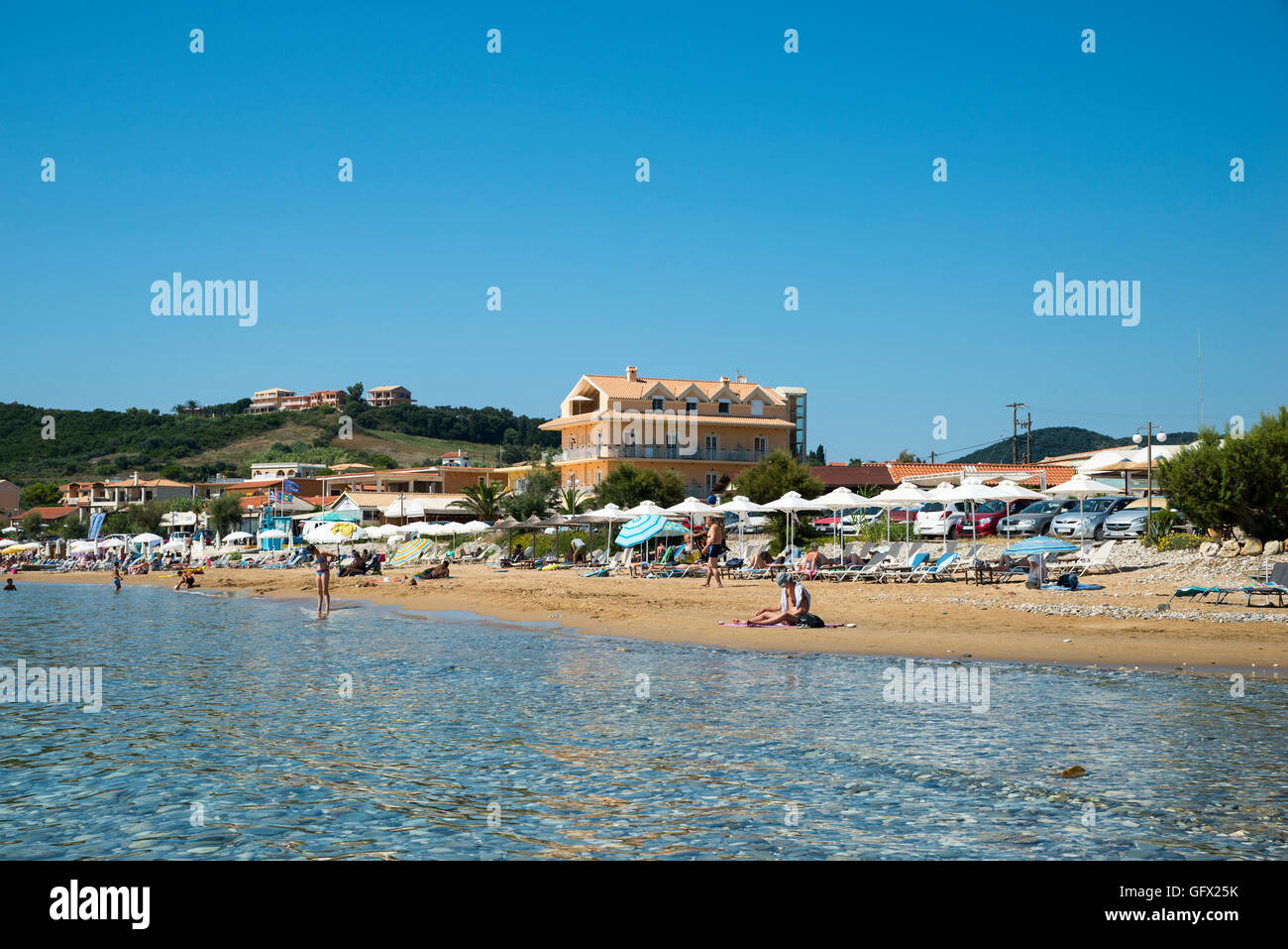 Beach in Arillas, Corfu, Ionian Islands, Greece, Europe Stock Photo - Alamy