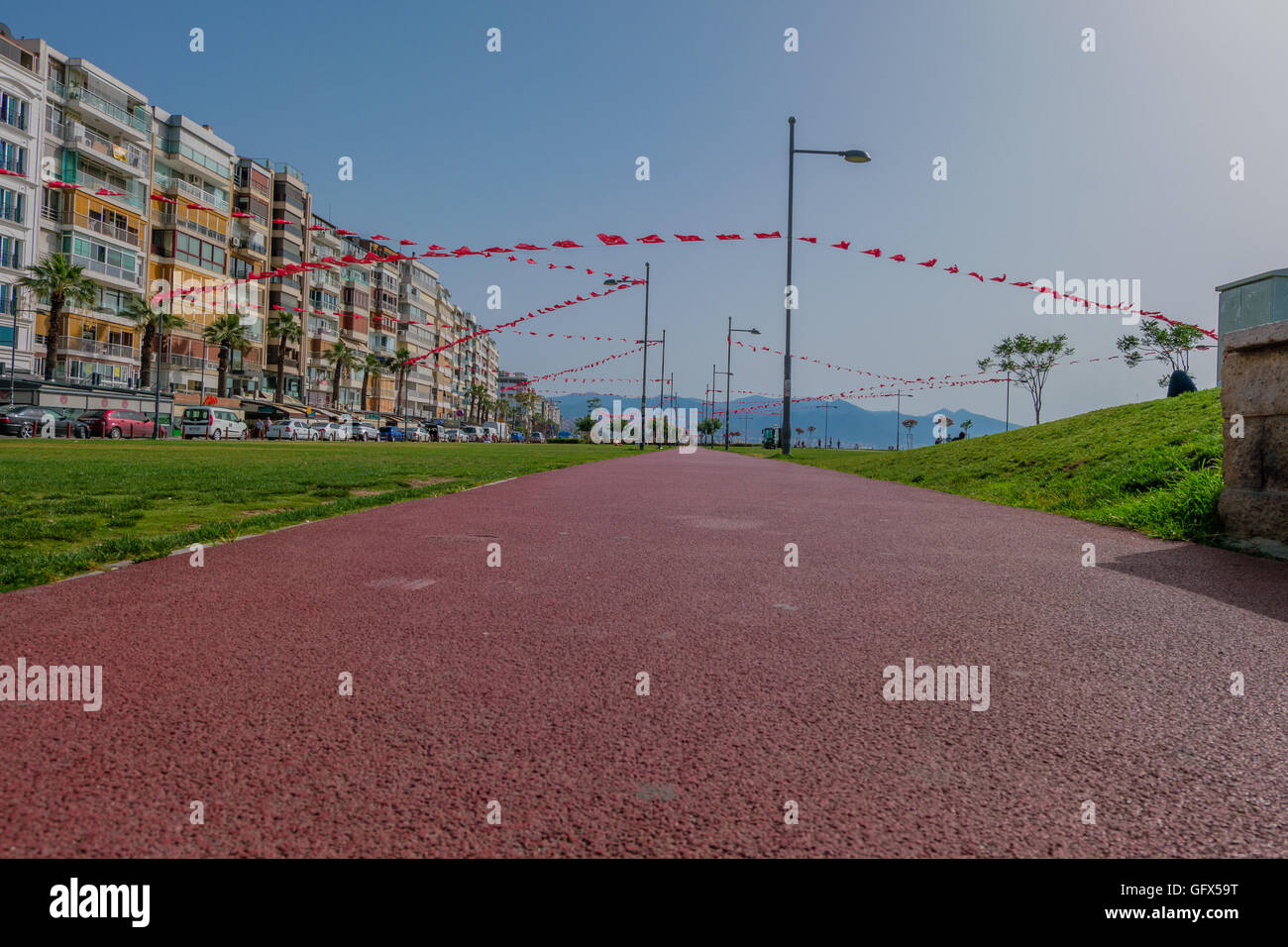 Promenade in a beautiful city park in Izmir, Turkey Stock Photo - Alamy