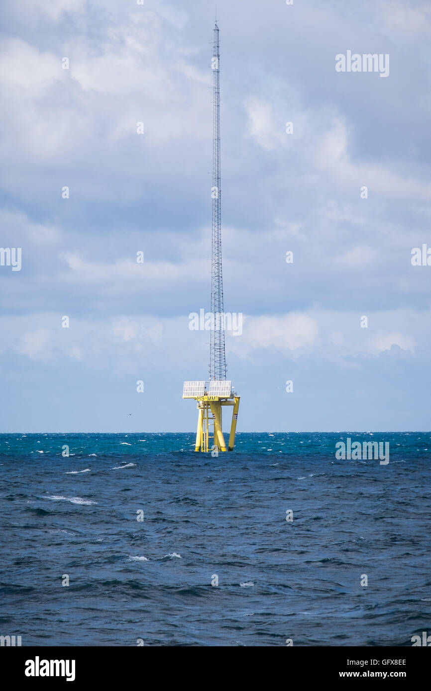 The Met Mast on Hornsea Offshore Wind Farm Project One, North Sea, UK ...