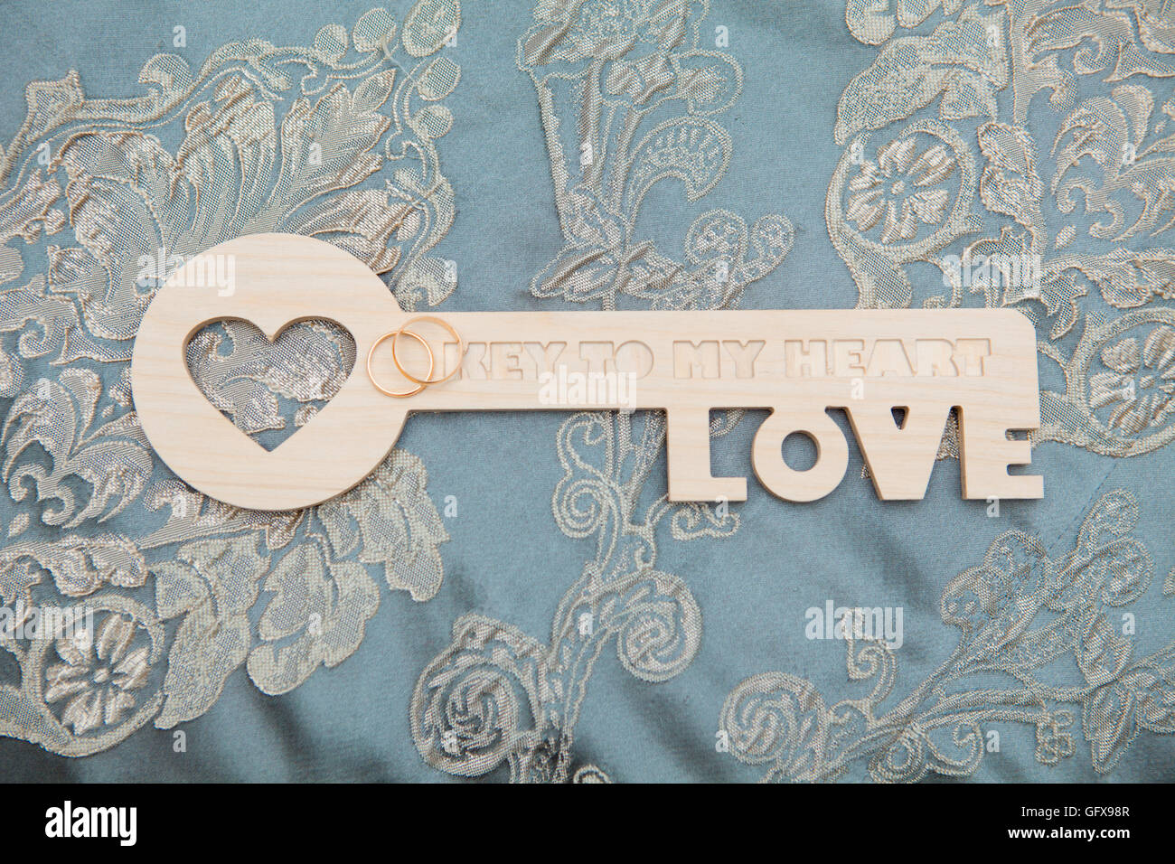 Key with the hearts as a symbol of love. Heart with a keyhole. Key of ...