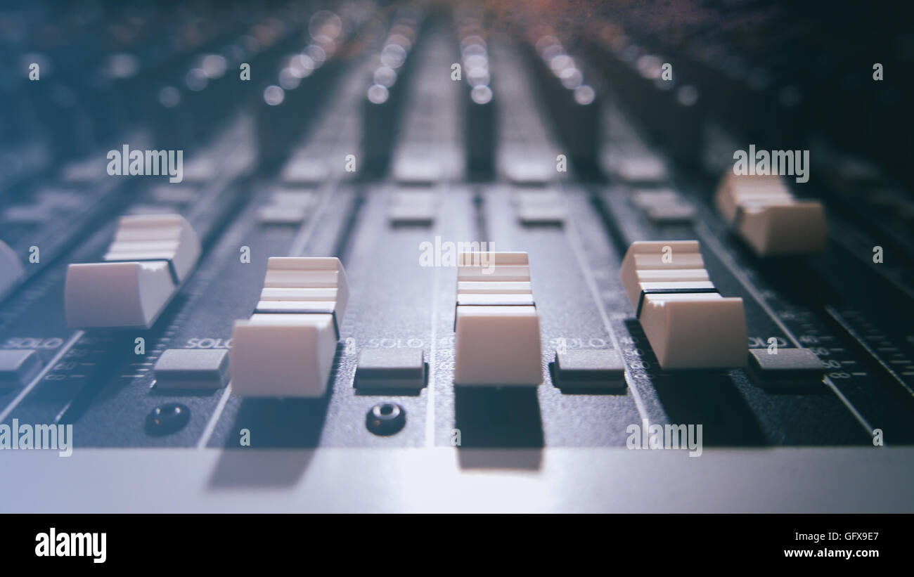 Volume faders hi-res stock photography and images - Alamy