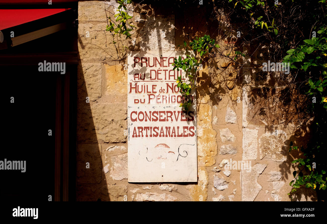 Local produce sign in Monpazier Dordogne France Stock Photo - Alamy