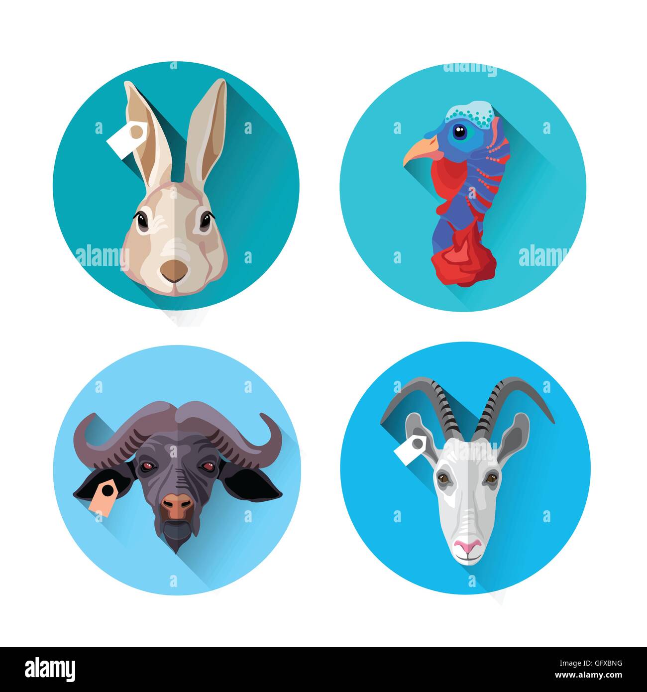 Farm Animal Set Icon Collection Stock Vector Image & Art - Alamy