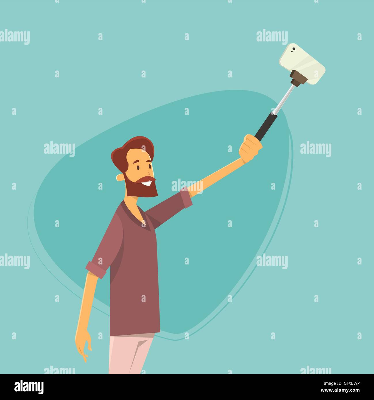 Cartoon man looking at photograph Stock Vector Images - Alamy