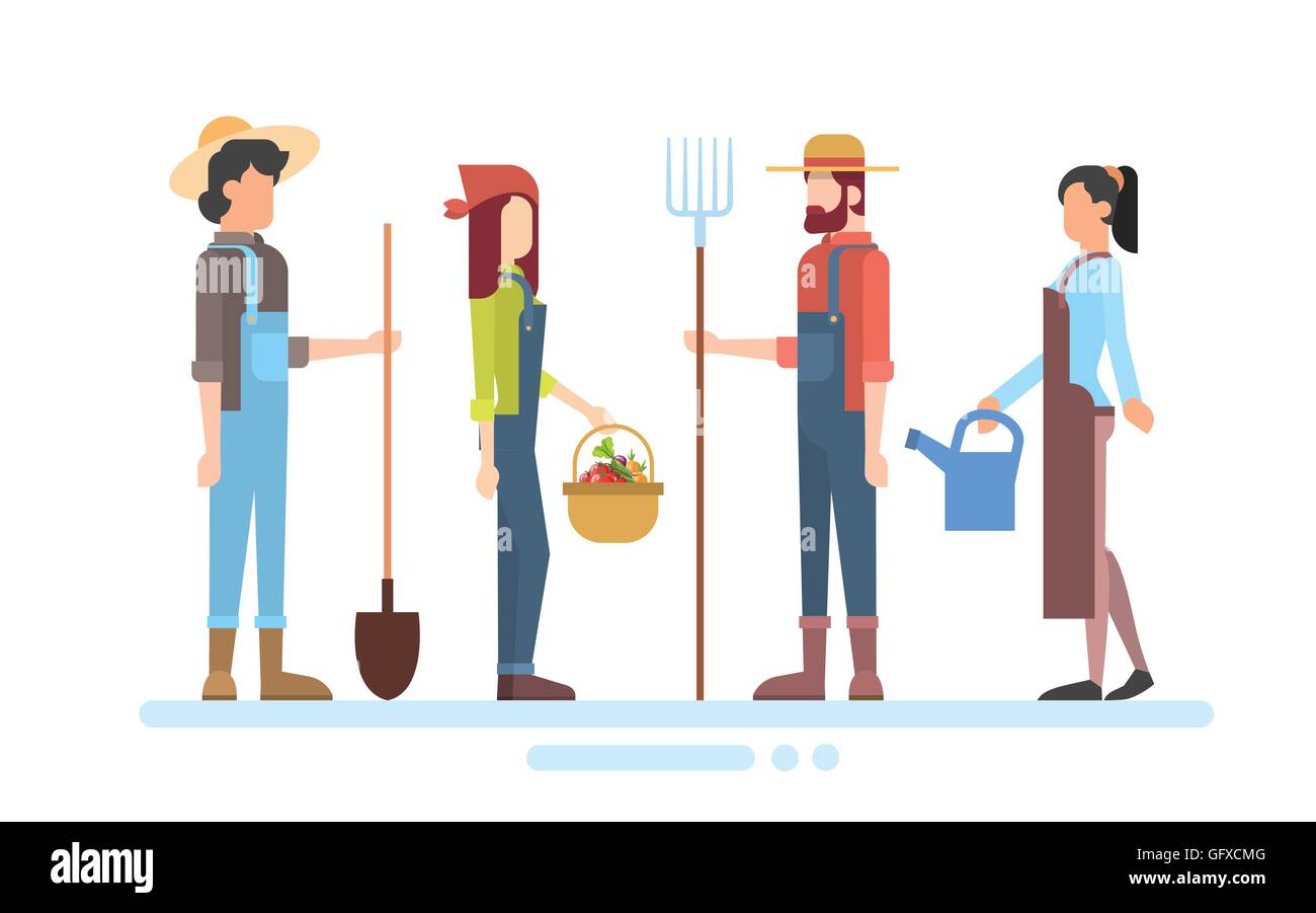 Female farmers group Stock Vector Images - Alamy