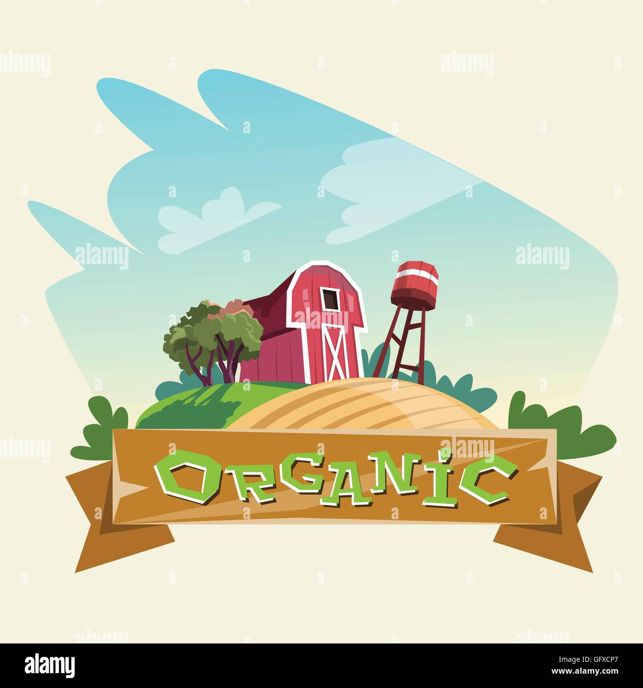 Farmland, Organic Farming Logo Concept Stock Vector Image & Art - Alamy