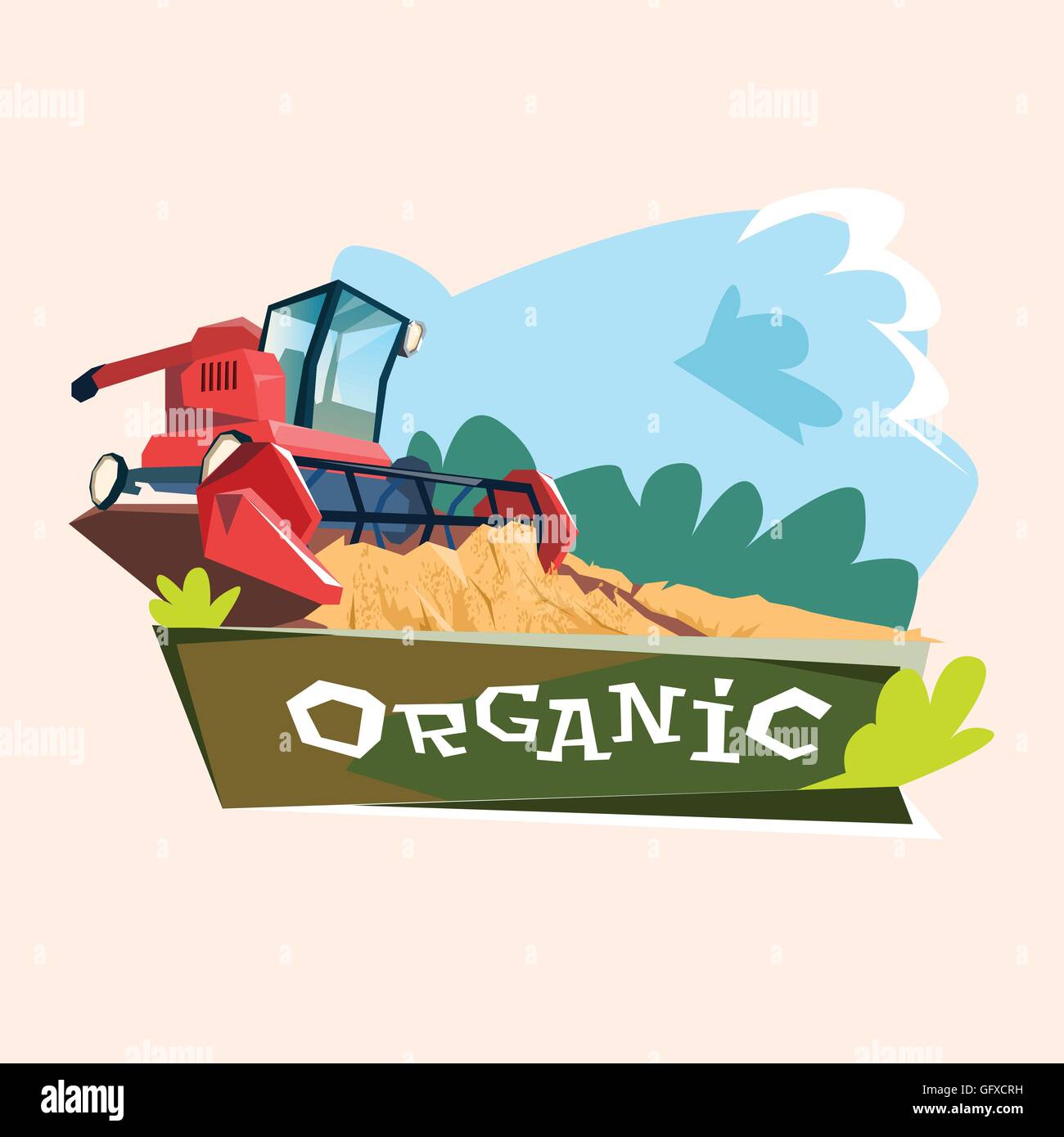 Farming industrial landscape in Stock Vector Images - Alamy