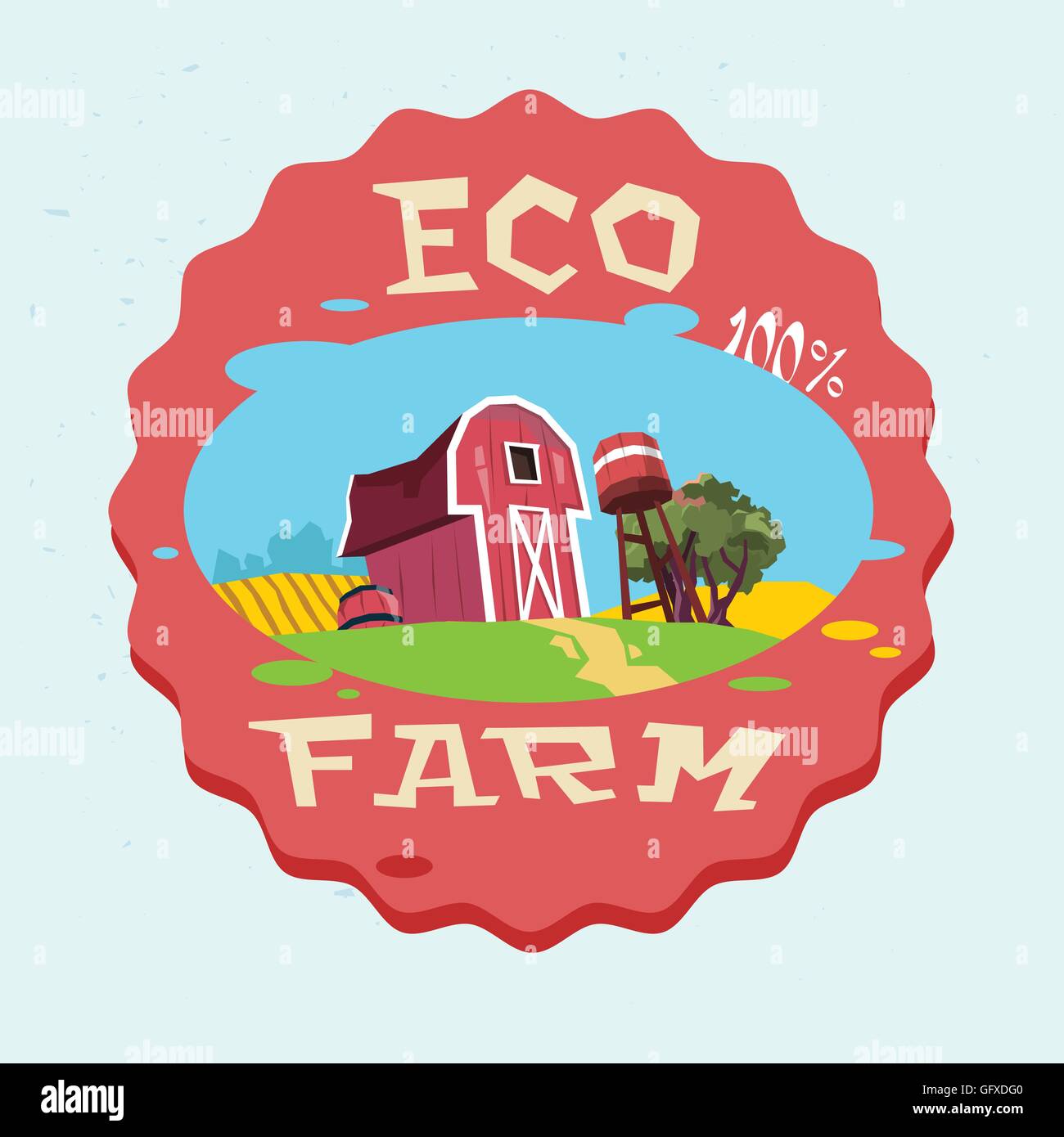 Farmland, Organic Eco Farm Logo Stock Vector Image & Art - Alamy