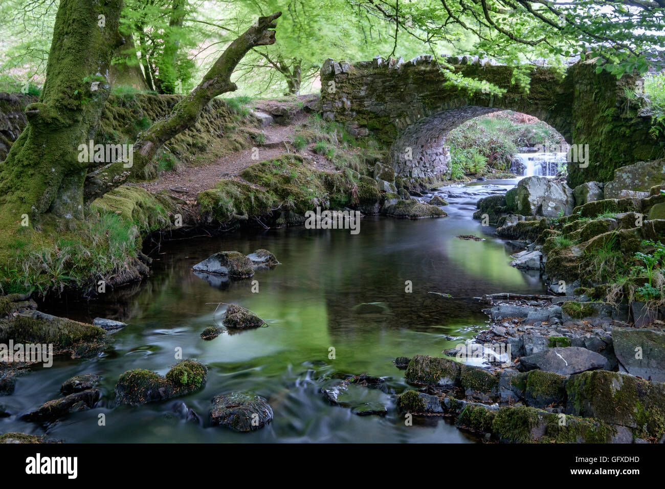 Robber's Bridge local beauty spot on Exmoor. Named after the villainous ...