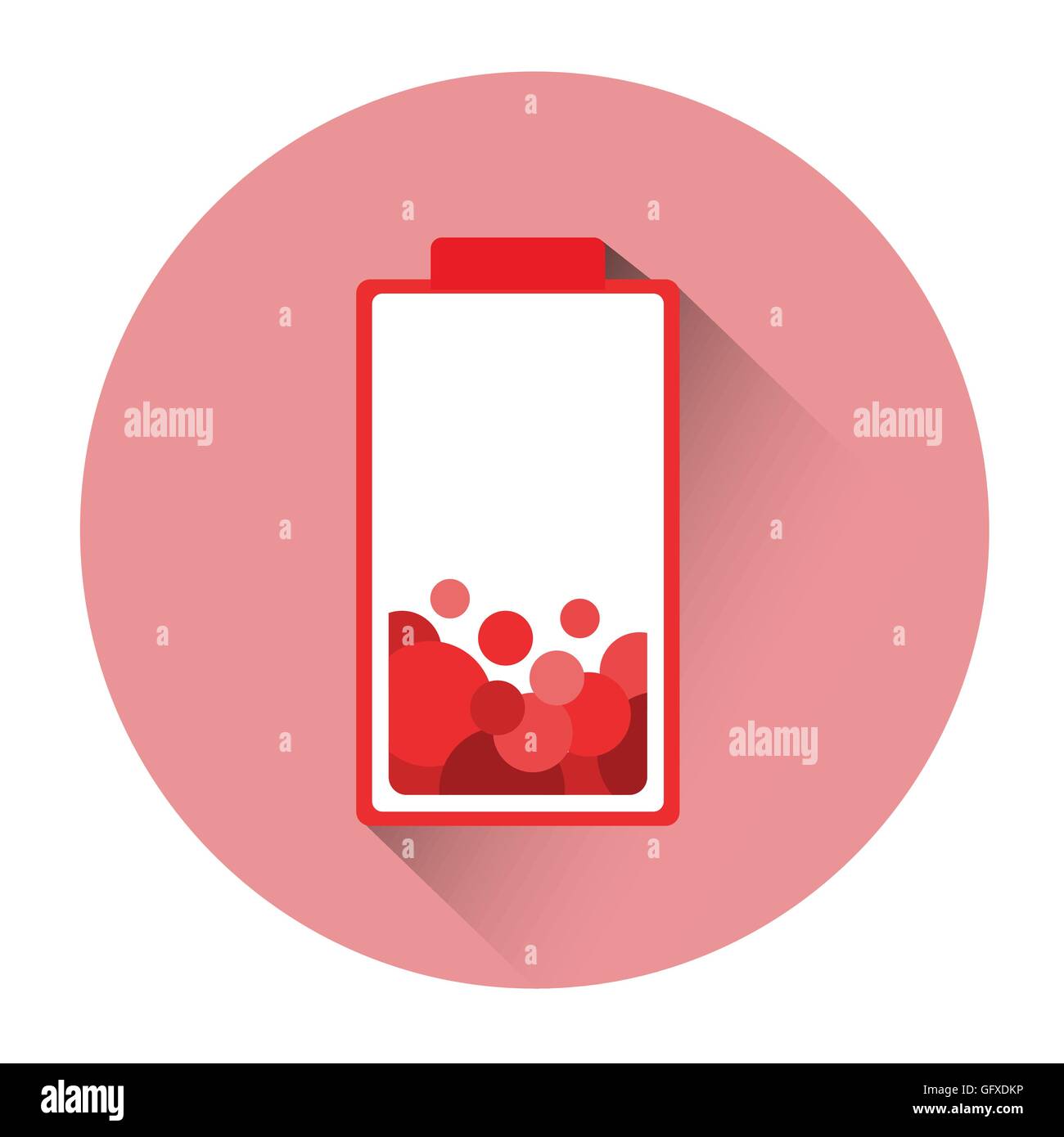 Red Battery Low Charge Icon Stock Vector Image & Art - Alamy