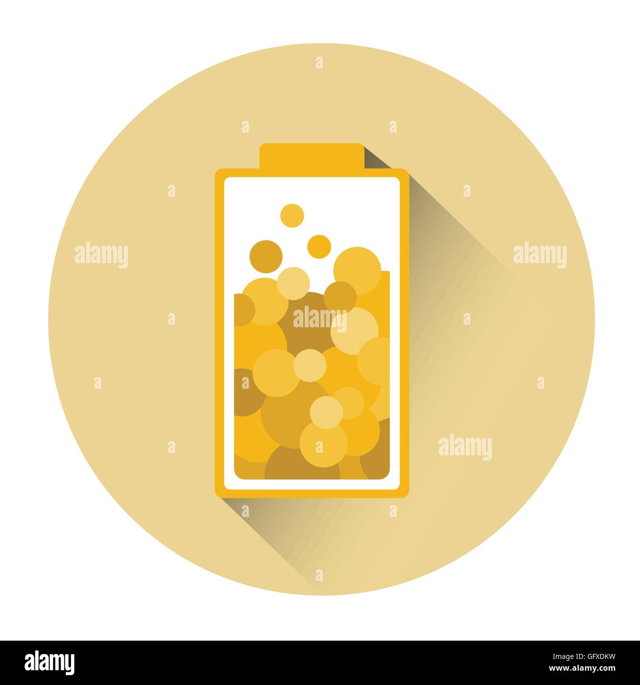 Yellow Battery Half Charge Icon Stock Vector Image & Art - Alamy