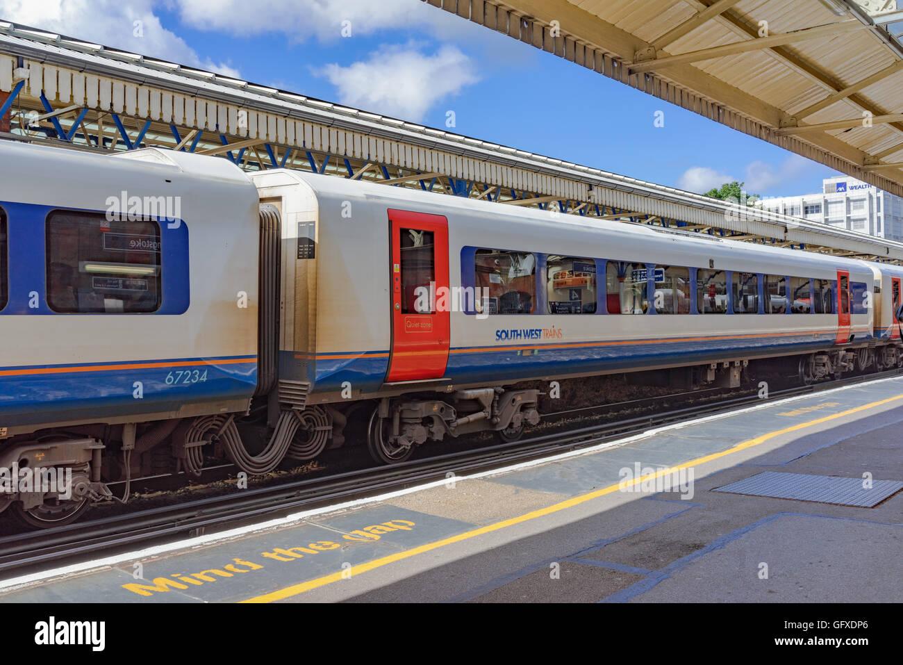 A class 444 Desiro EMU is stationary at Basingstoke awaiting departure to London Stock Photo - Alamy