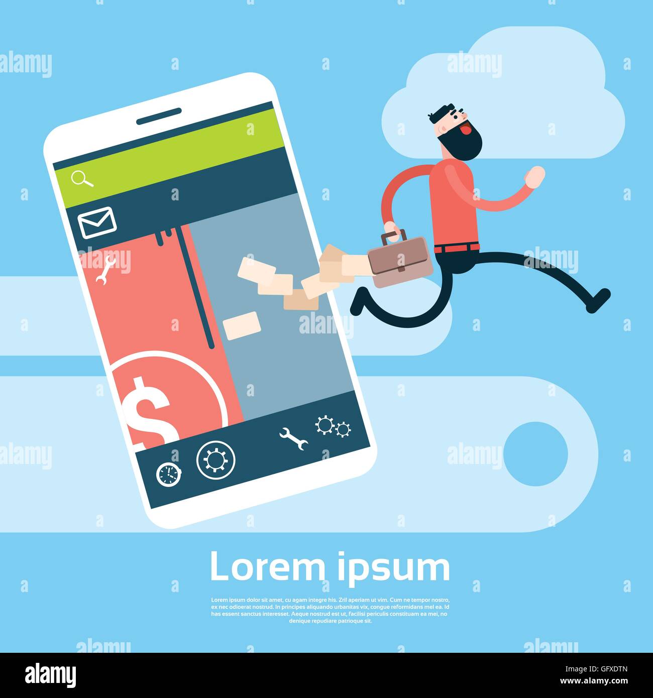 Losing documents Stock Vector Images - Alamy