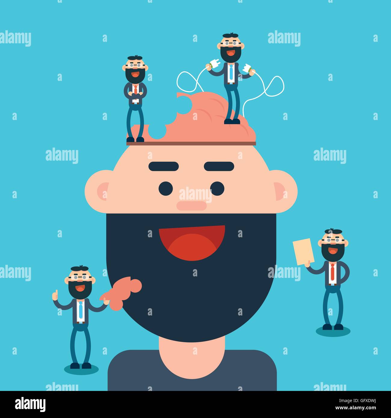 Business Man Thinking New Creative Ideas Brainstorming Concept Stock ...