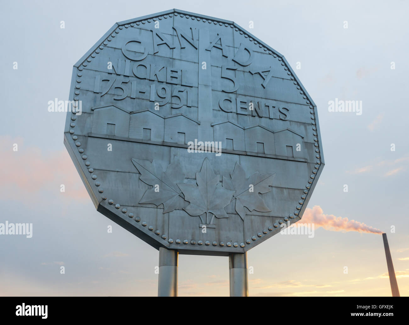 The Big Nickel located at Dynamic Earth in Sudbury Ontario, Canada ...