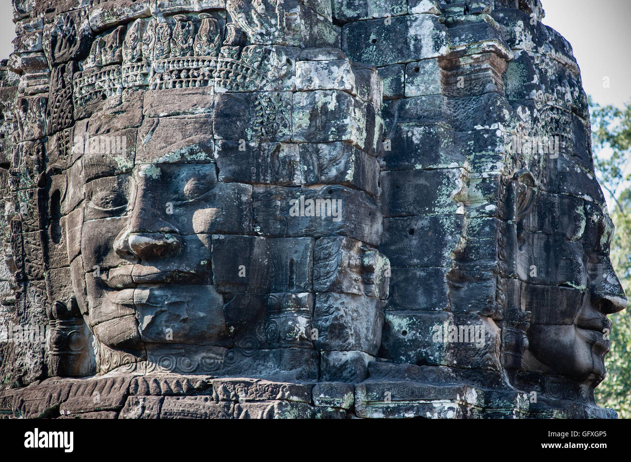 Bayon Temple in Cambodia Stock Photo - Alamy