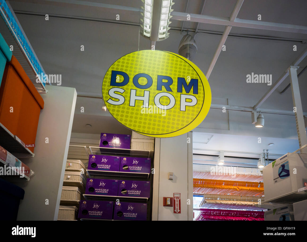 Back to school sign geared towards college students in a store in New ...