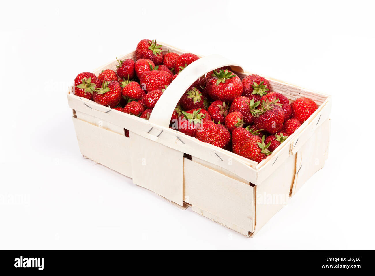 Strawberries in basket hi-res stock photography and images - Alamy