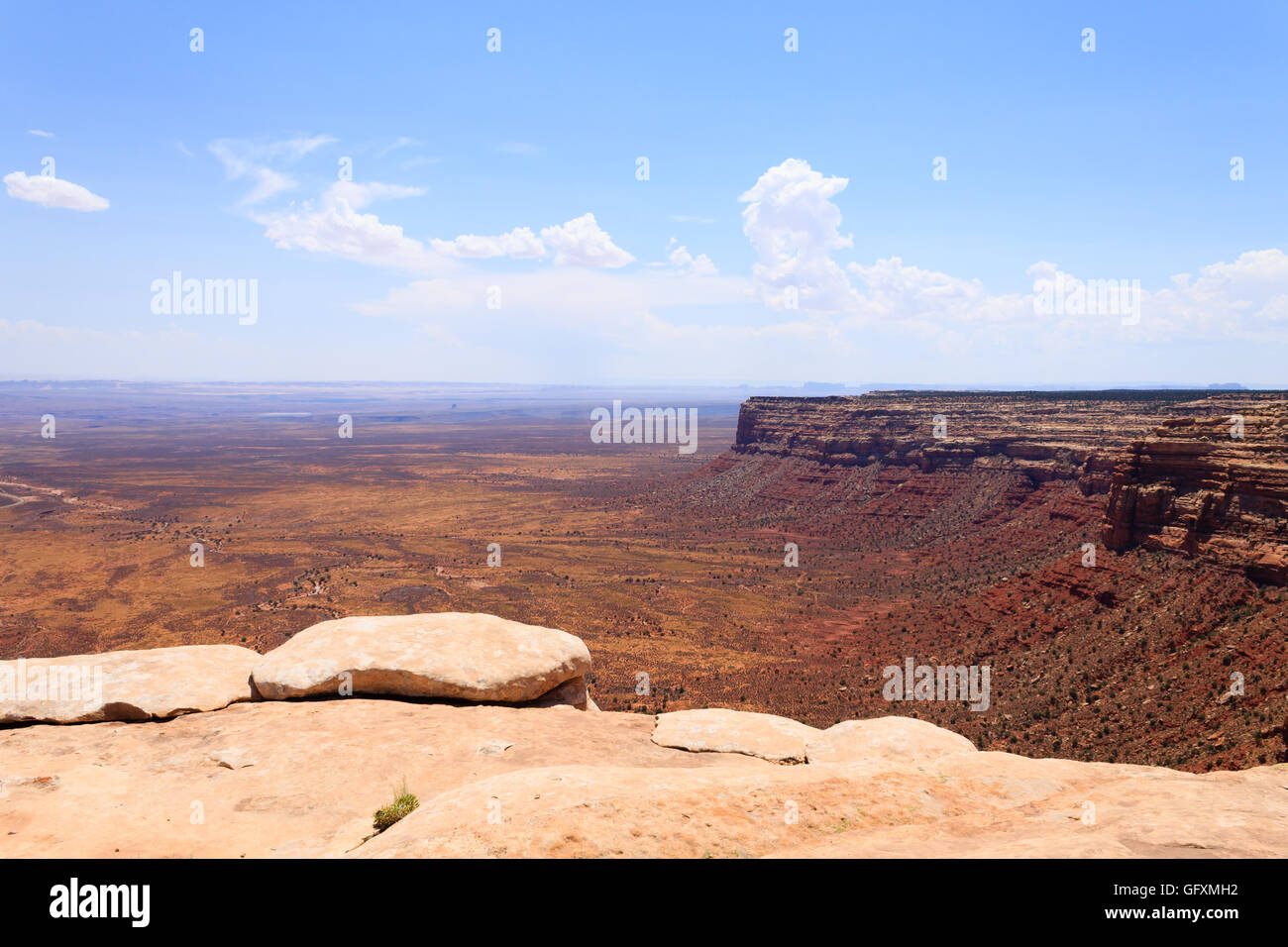 Arizona panorama from Moki Dugway, Muley Point Overlook. Open space ...