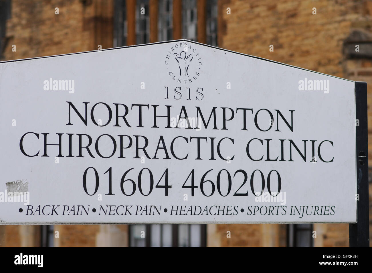 Chiropractic Clinic sign Stock Photo - Alamy