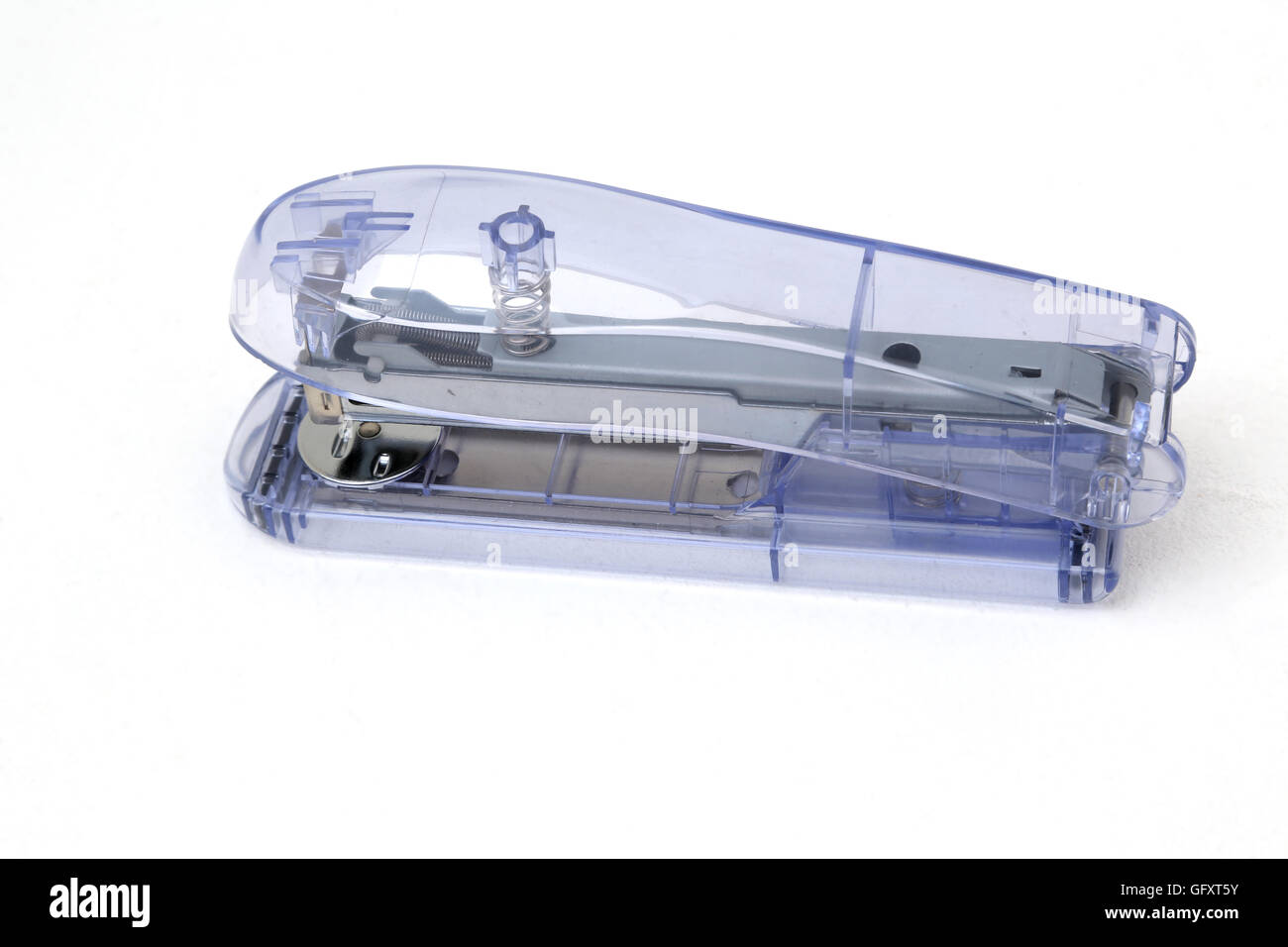 Mauve Transparent Stapler Stock Photo - Alamy