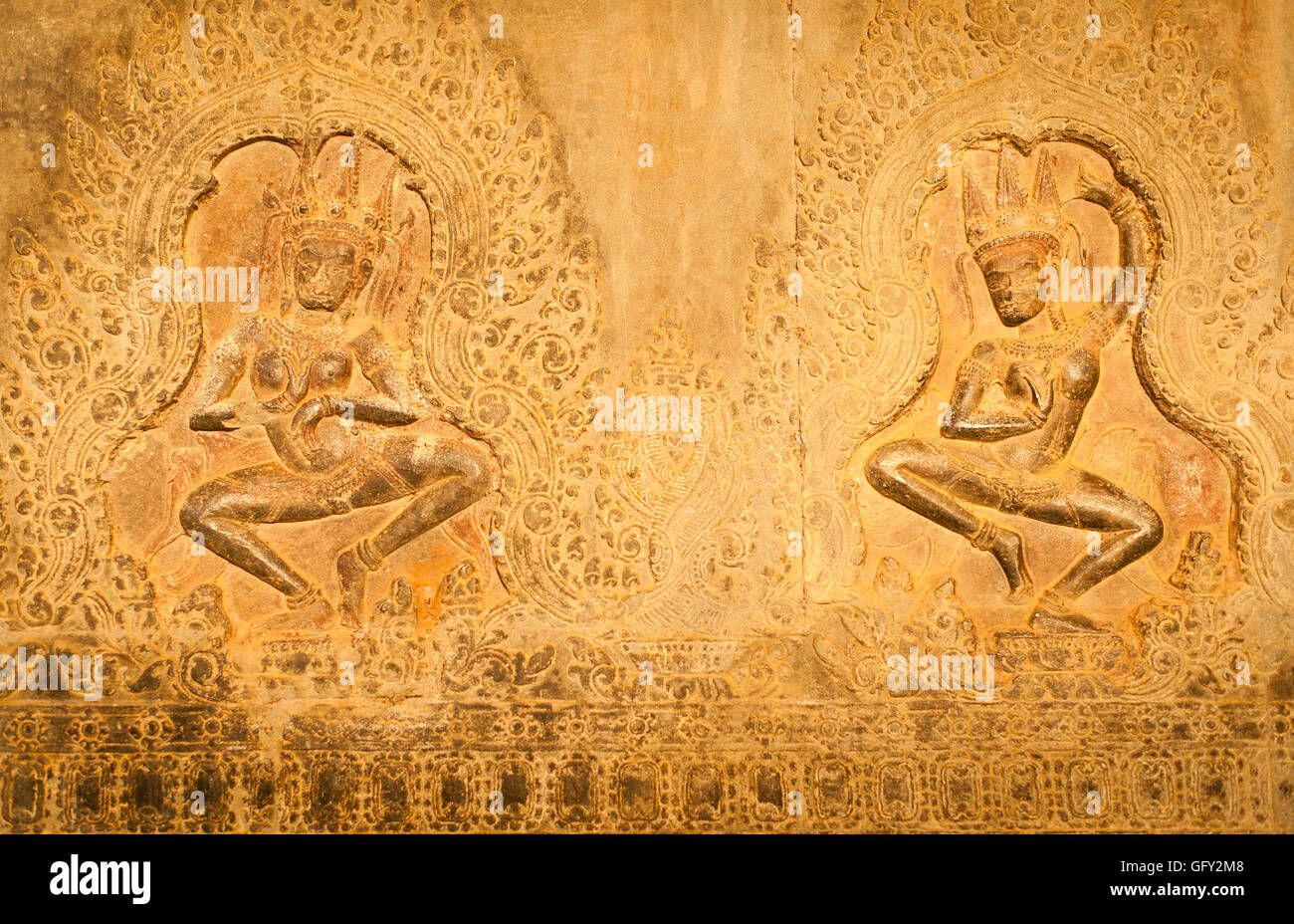 Angkor Wat Carvings Stock Photo - Alamy