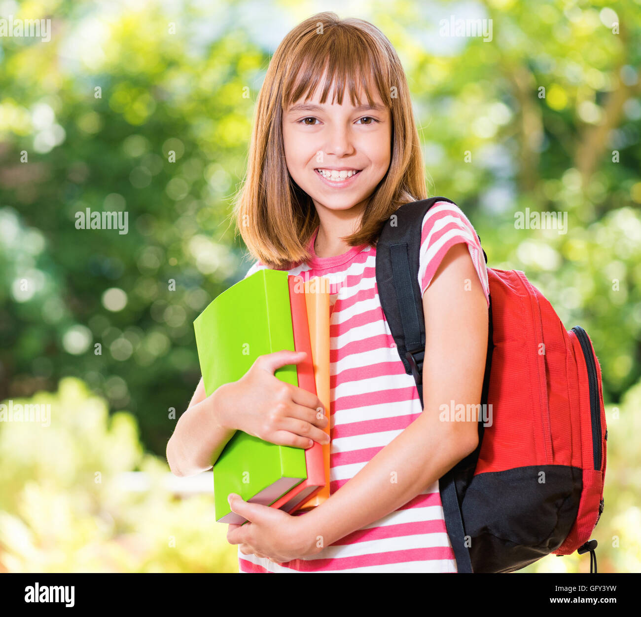 Girl back to school Stock Photo - Alamy