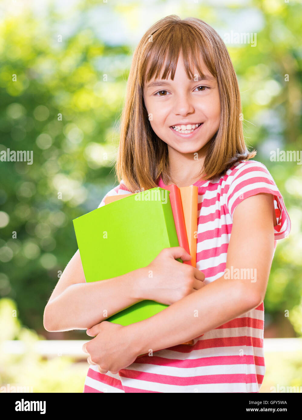 Girl back to school Stock Photo - Alamy