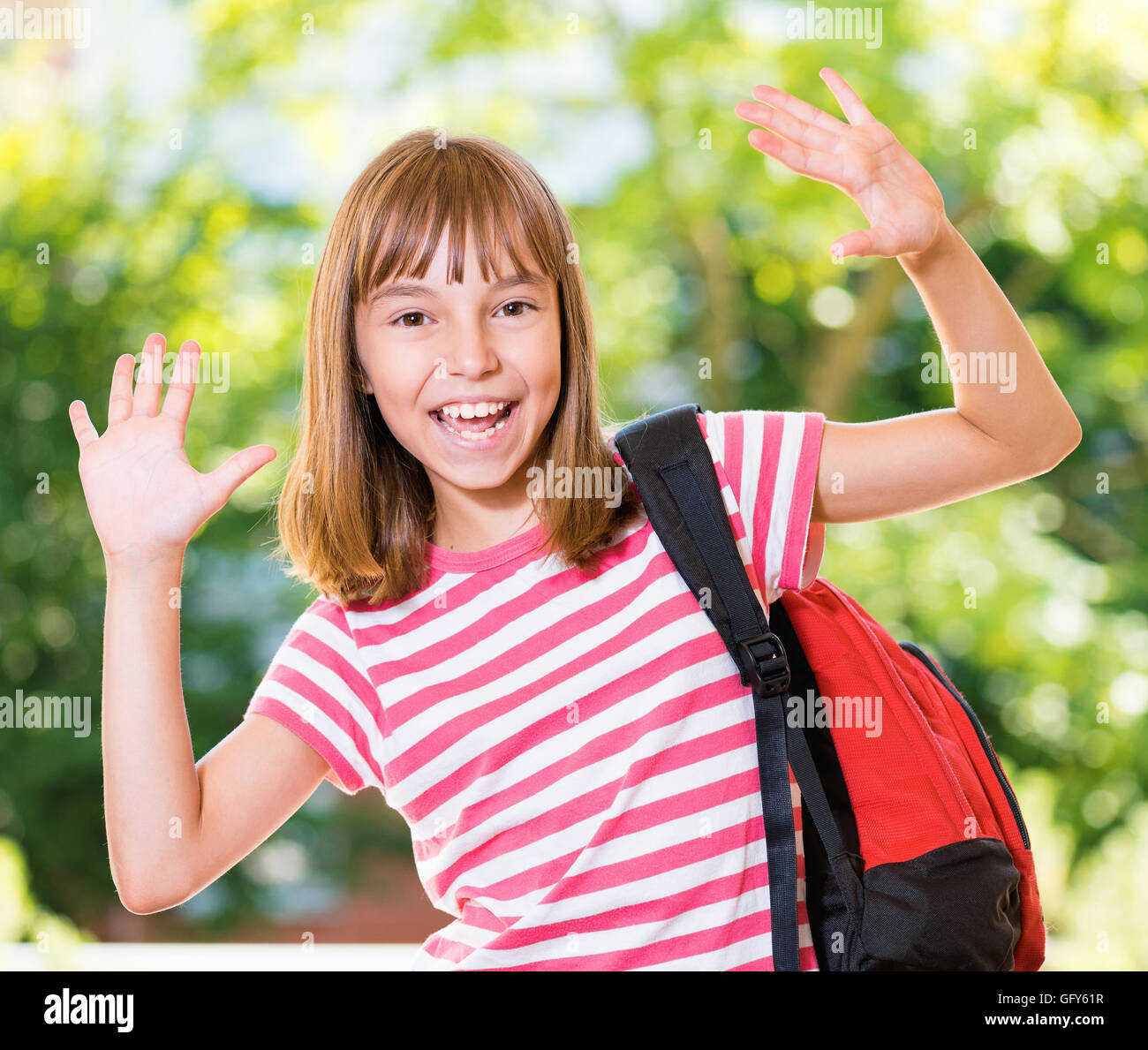Girl back to school Stock Photo - Alamy