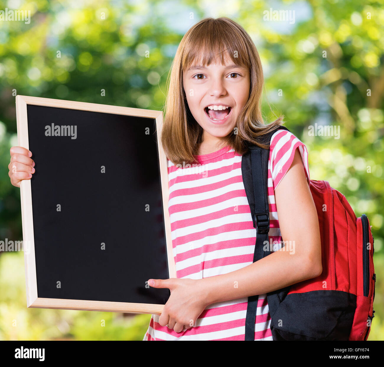 Girl back to school Stock Photo - Alamy