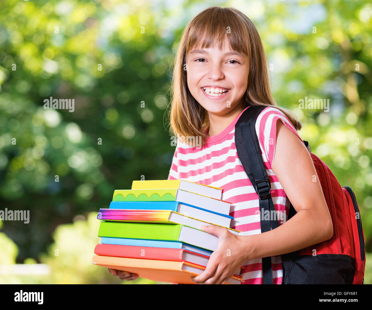 Girl back to school Stock Photo - Alamy