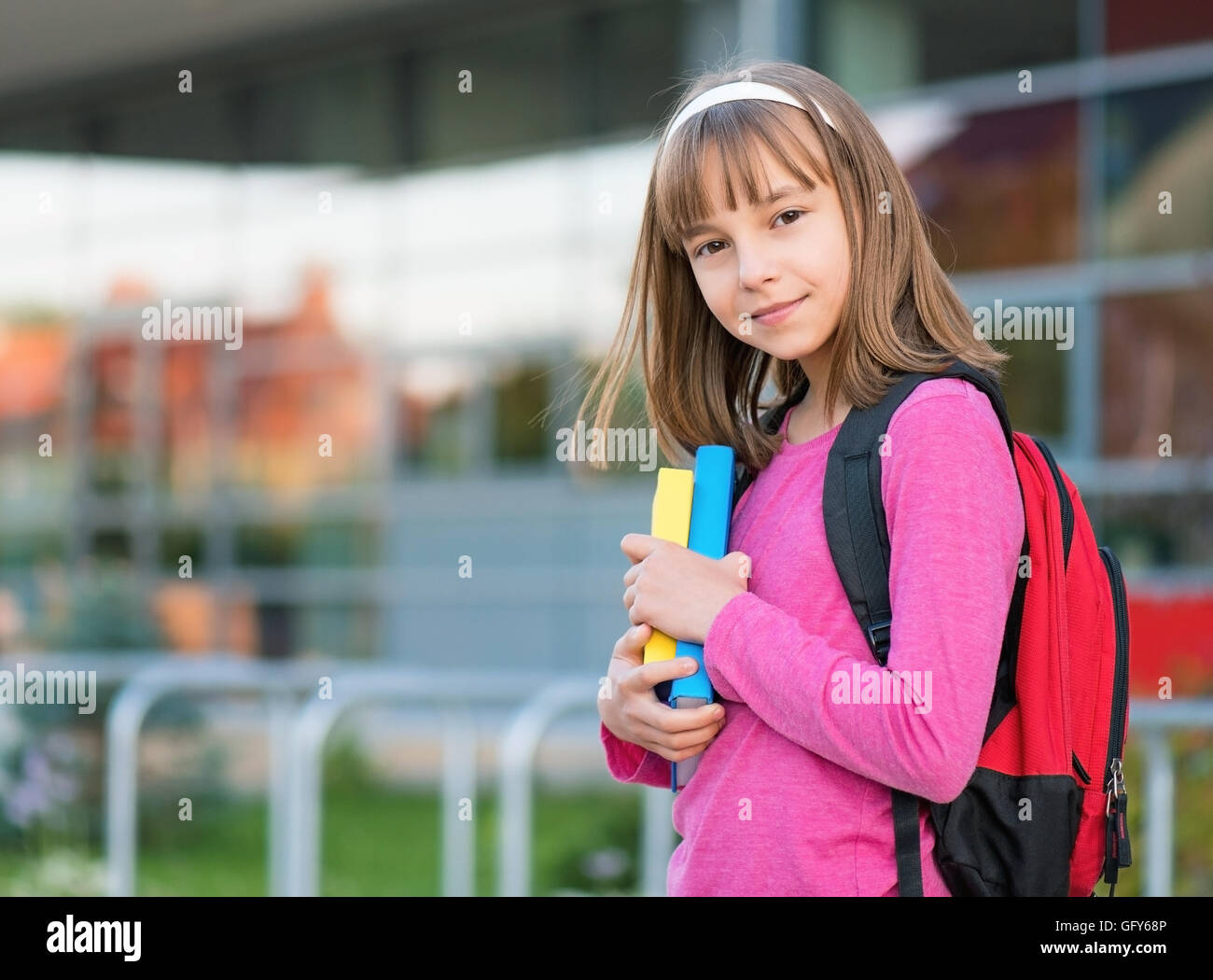Girl back to school Stock Photo - Alamy