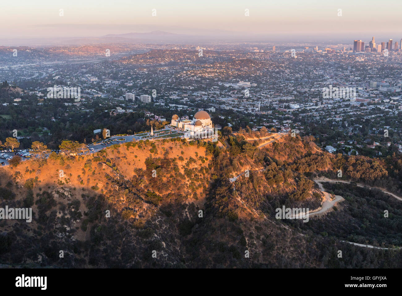 Griffith observatory aerial hi-res stock photography and images - Alamy