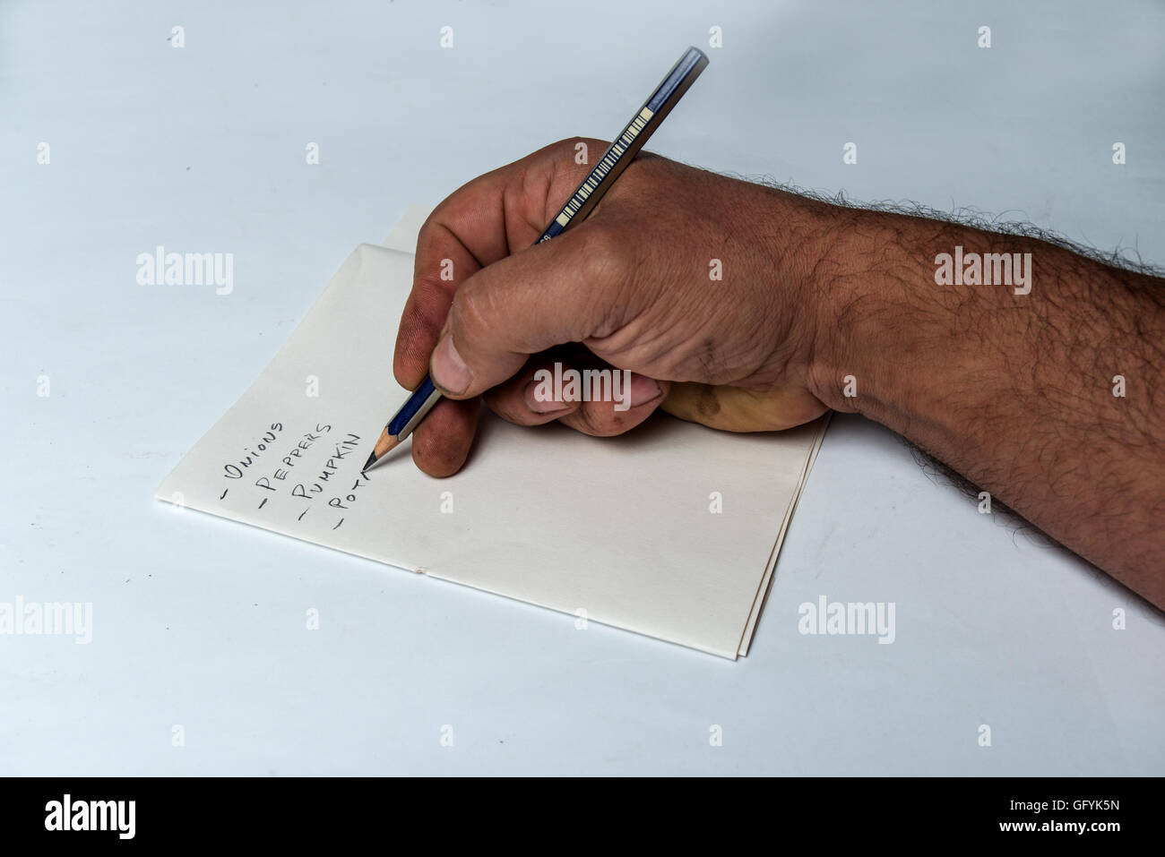 Handwritten shopping list hi-res stock photography and images - Alamy