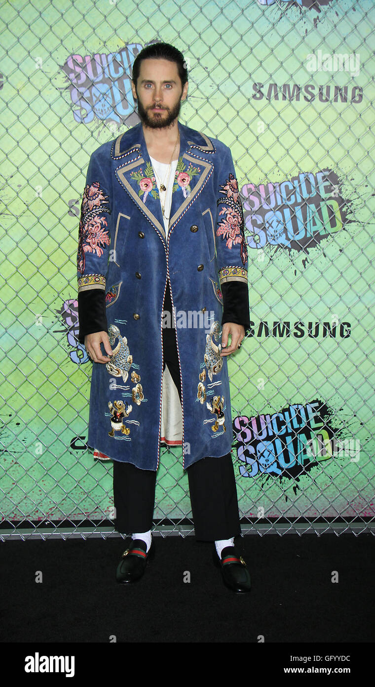 New York, USA. 1st August, 2016. Jared Leto at Warner Bros. Pictures ...