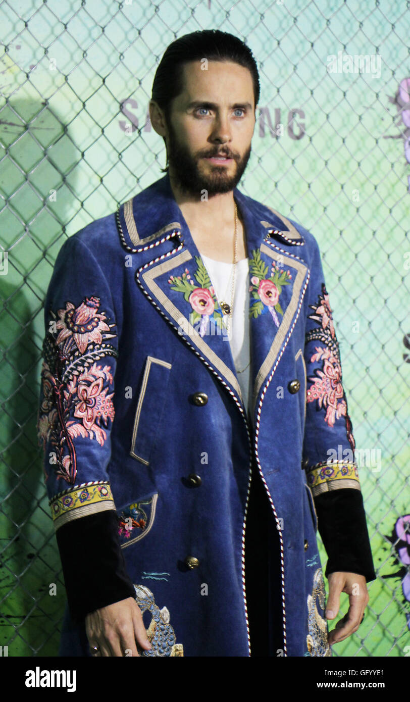 New York, USA. 1st August, 2016. Jared Leto at Warner Bros. Pictures ...