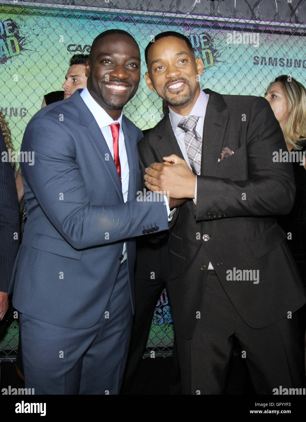 New York, USA. 1st August, 2016. Will Smith, Adewale Akinnuoye-Agbaje ...
