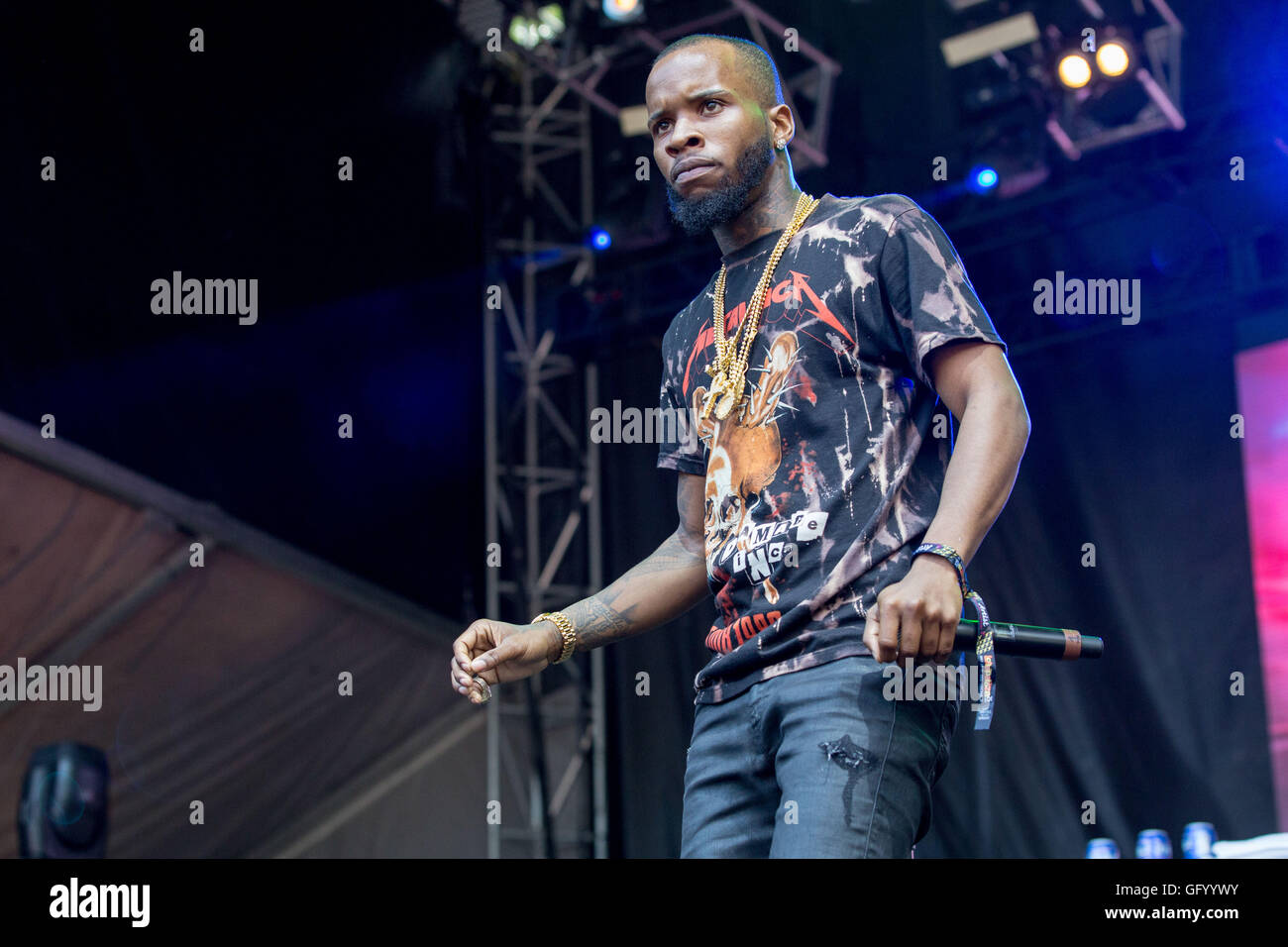 Chicago, Illinois, USA. 30th July, 2016. Rapper TORY LANEZ performs ...
