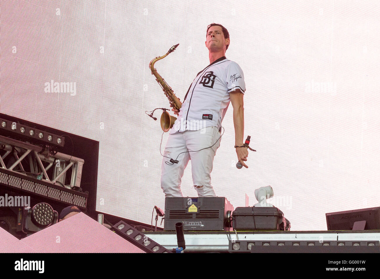 Chicago, Illinois, USA. 30th July, 2016. DOMINIC LALLI of Big Gigantic ...