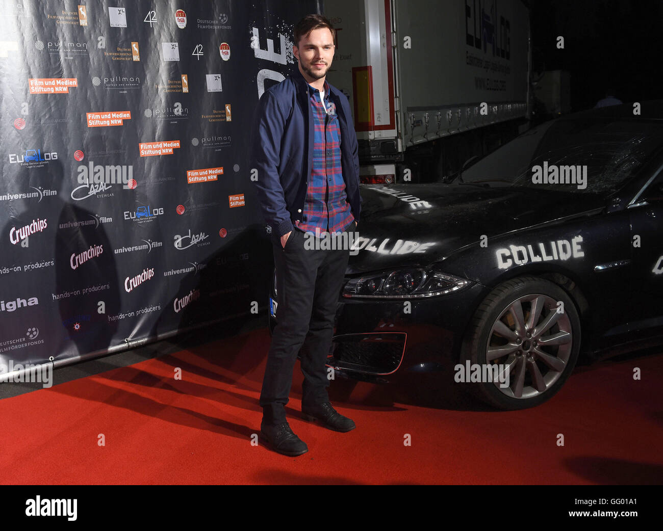 Cologne, Germany. 1st Aug, 2016. British actor Nicholas Hoult pictured ...