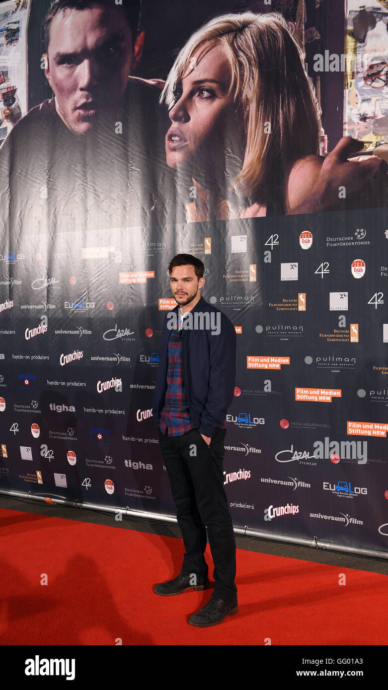 Cologne, Germany. 1st Aug, 2016. British actor Nicholas Hoult pictured ...