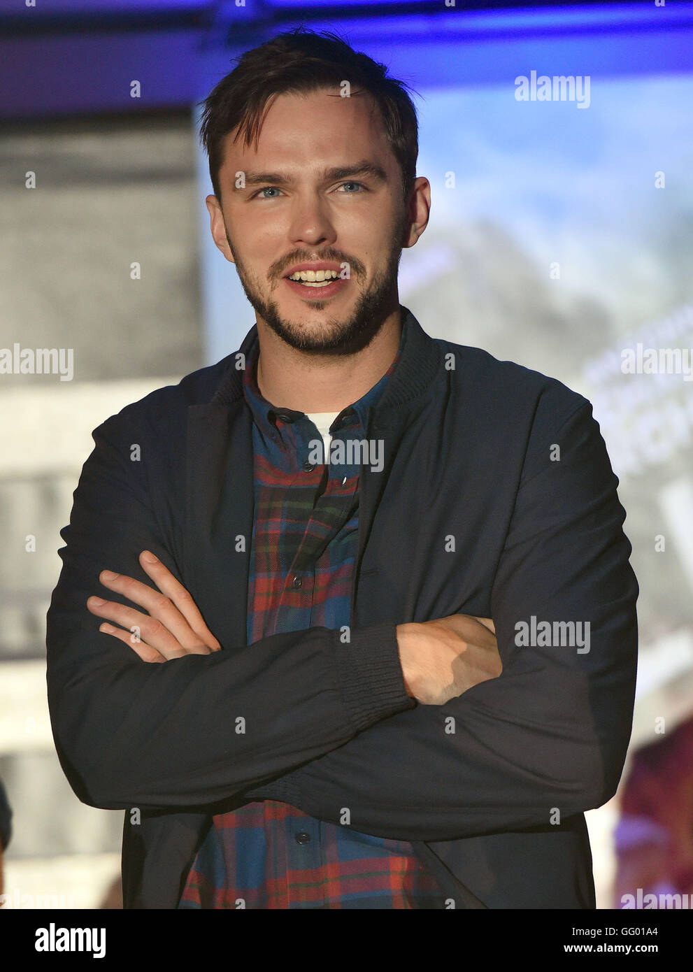 Cologne, Germany. 1st Aug, 2016. British actor Nicholas Hoult pictured ...