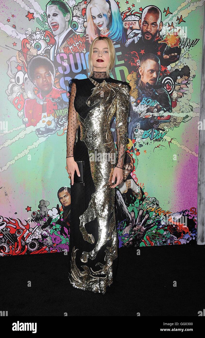 New York, NY, USA. 1st Aug, 2016. Margot Robbie at arrivals for SUICIDE ...