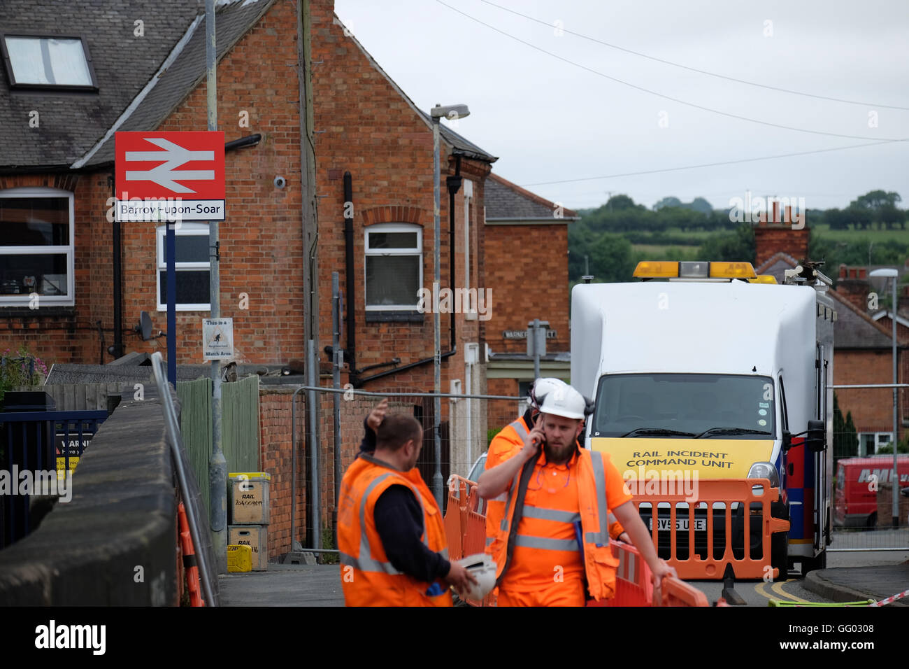 Network rail are at the scene of a bridge collapse in grove road barrow ...