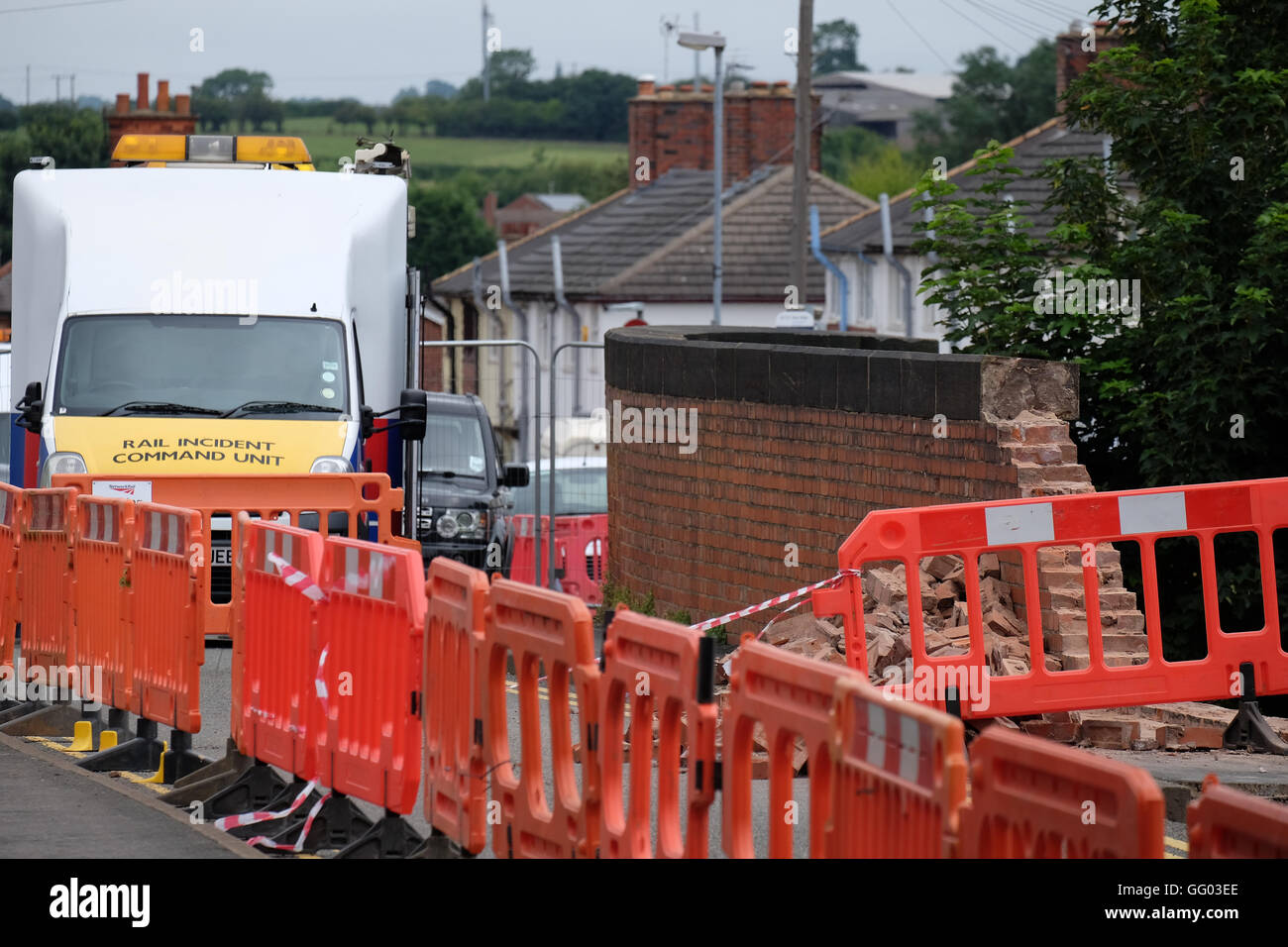 Network rail are at the scene of a bridge collapse in grove road barrow ...