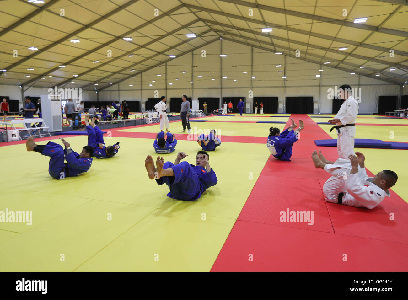 Rio De Janeiro, Brazil. 2nd Aug, 2016. Chinese judo athletes take part ...