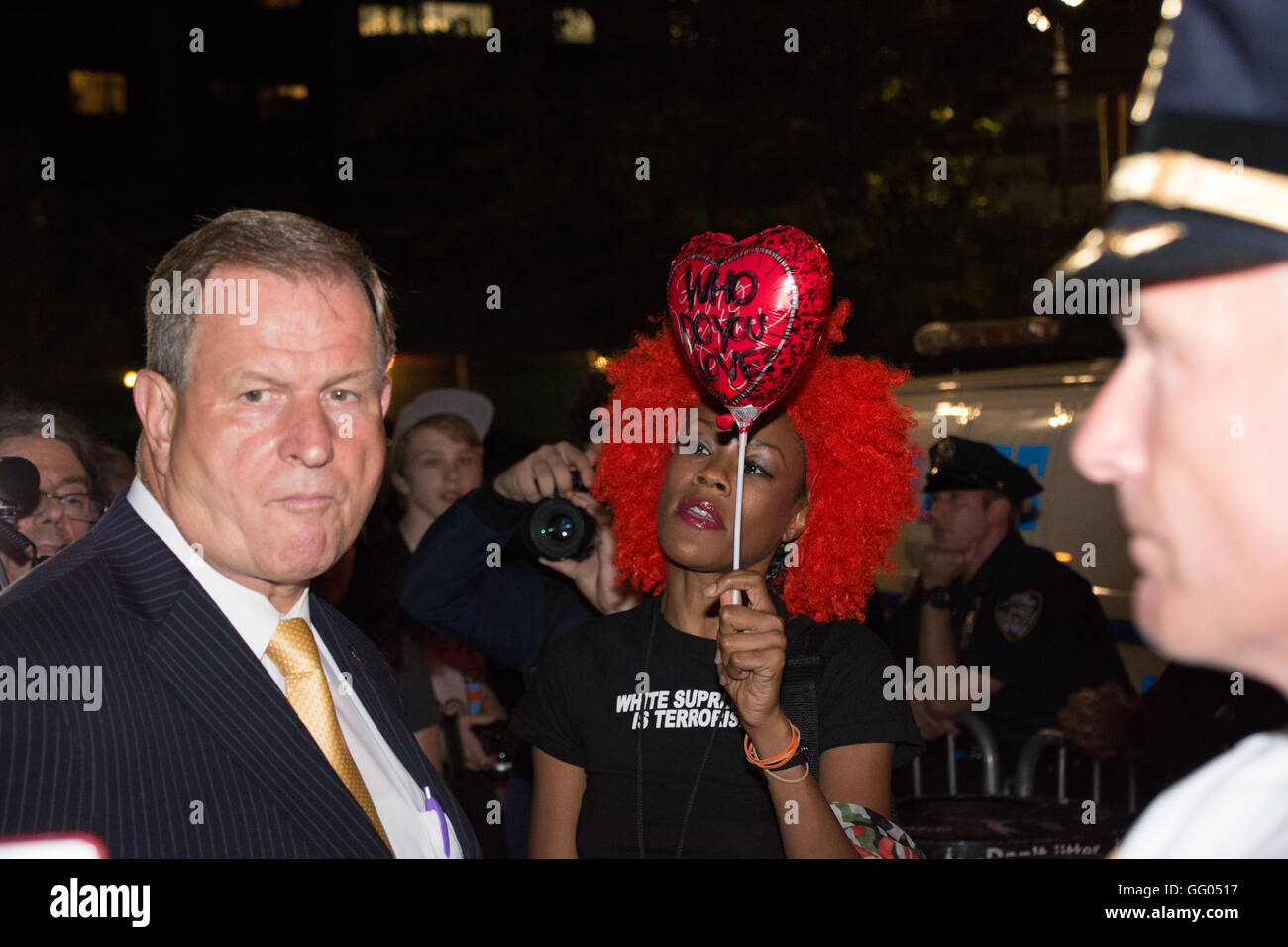 New York, USA. 1st August 2016. Performance artist/activist Miss ...