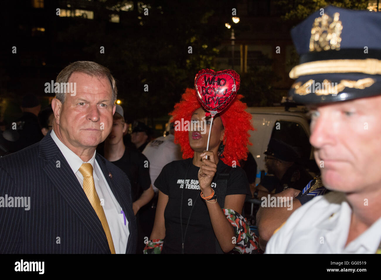 New York, USA. 1st August 2016. Performance artist/activist Miss ...