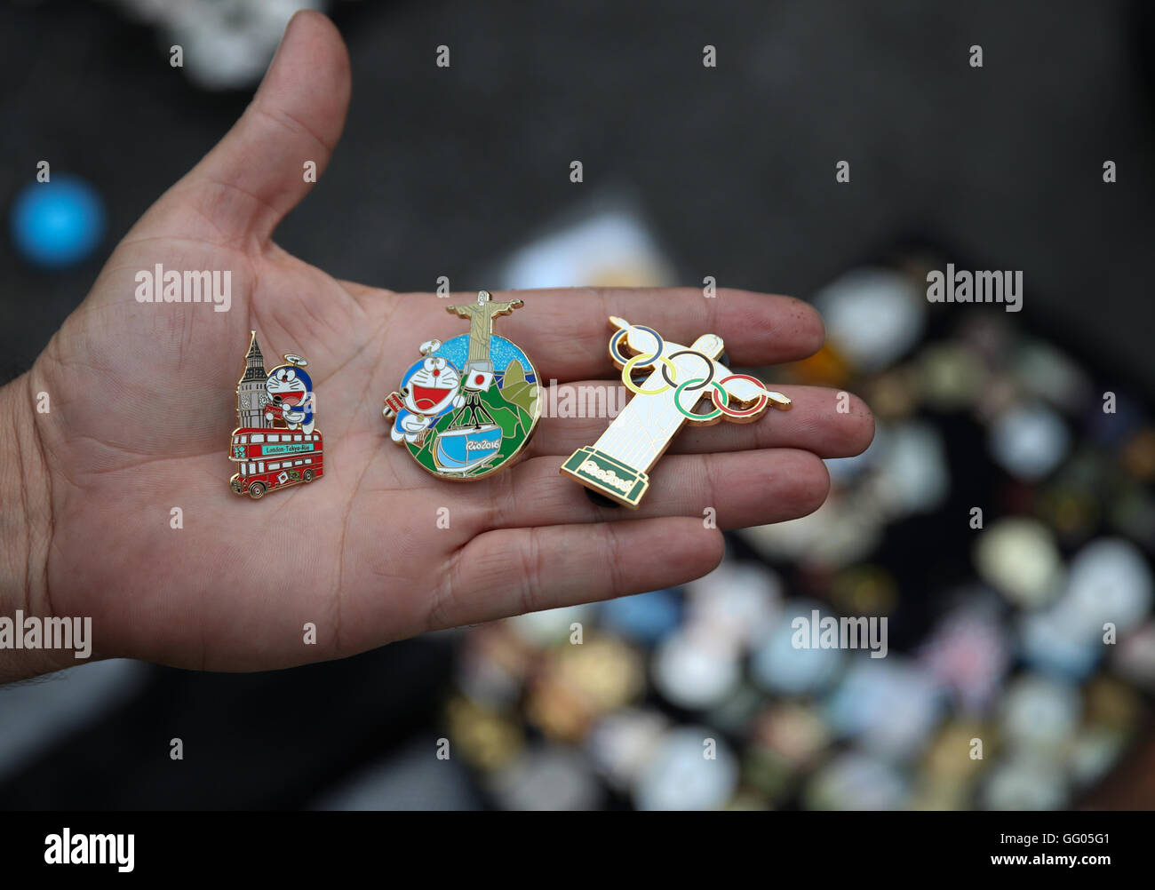 Olympic pins hi-res stock photography and images - Alamy