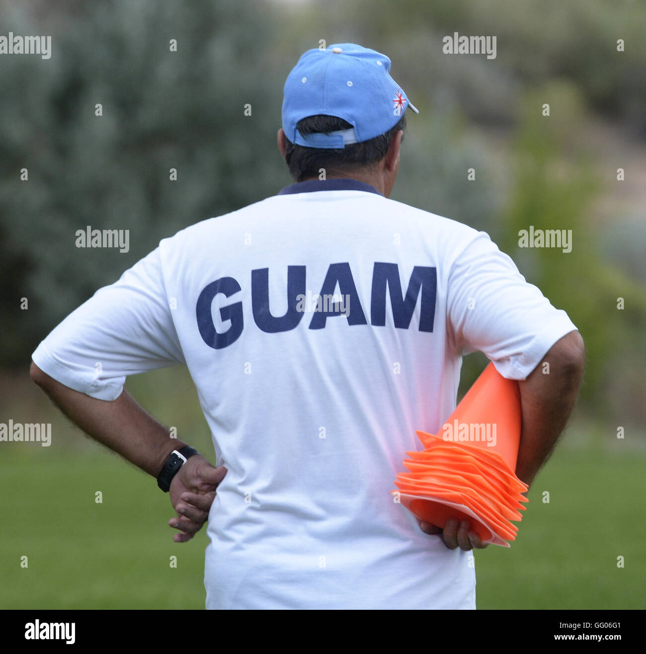 Usa. 2nd Aug, 2016. SPORTS -- New Mexico Rush soccer coach Tom Renfro ...